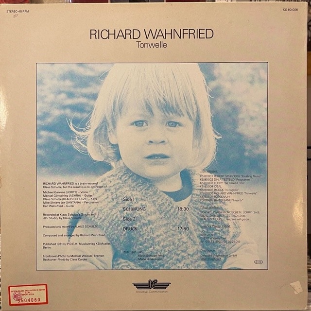 RICHARD WAHNFRIED "TONWELLE" LP | EAD RECORD