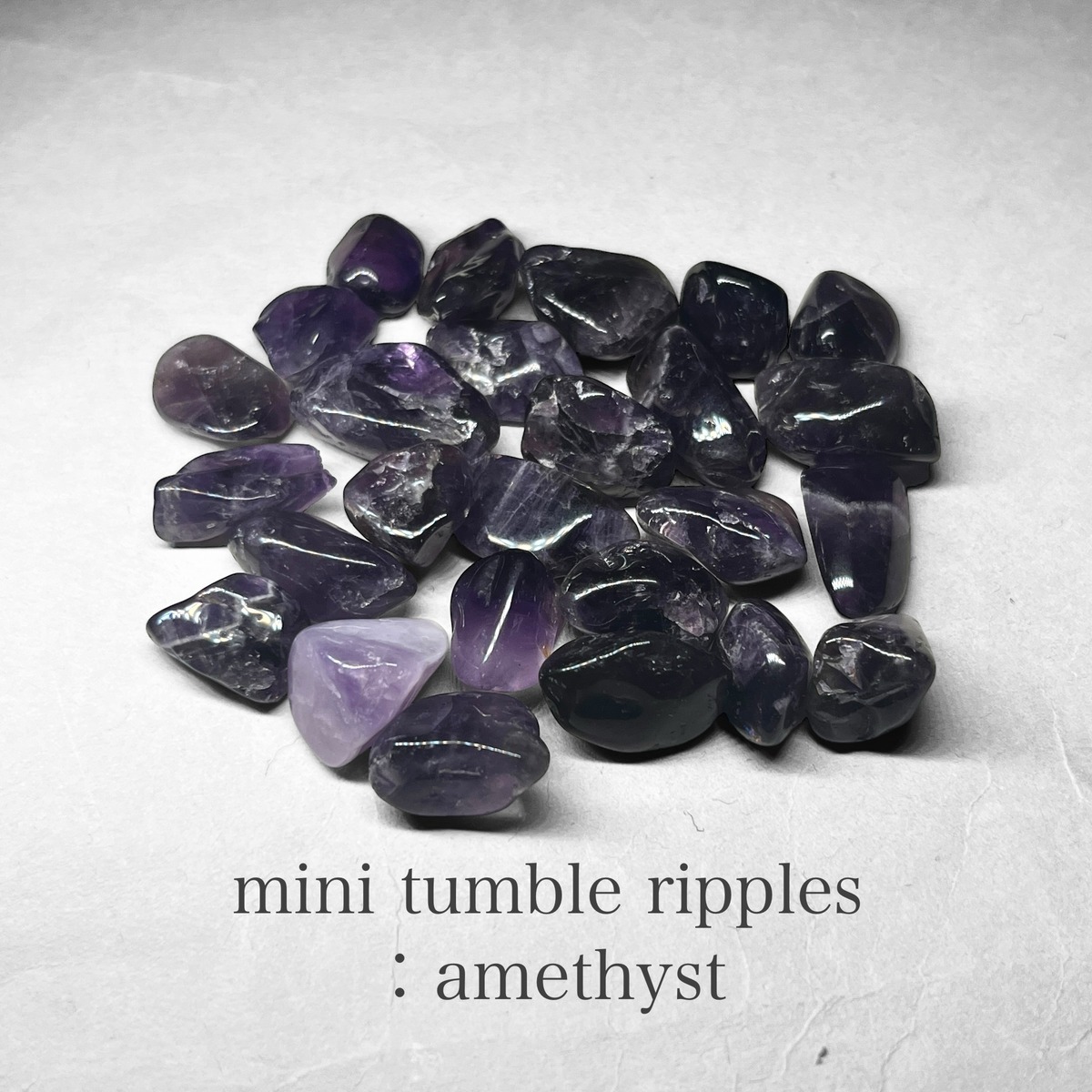 mini tumble ripples：amethyst / ミニタンブルさざれ 40g：アメジスト B | N.st
