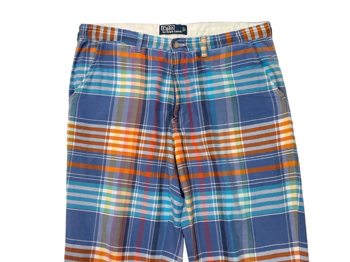 90s POLO RALPH LAUREN CHECK CHINO TROUSERS | BLACK BOX STORE