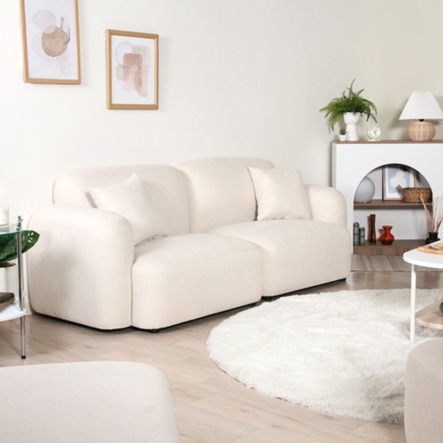 Chamill 1人掛けソファ(左肘) アイボリー 301507-41305 | MoGu