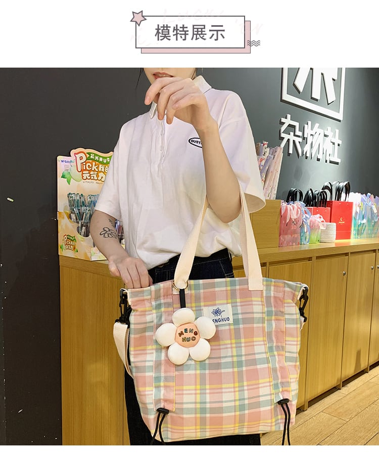 ≡新品 チェック2wayショルダートートバッグ ストラップ ≡新品 チェック2wayショルダートートバッグ ストラップ