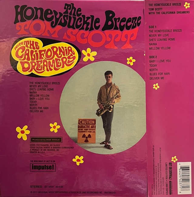 Tom Scott With The California Dreamers – The Honeysuckle Breeze (LP ...