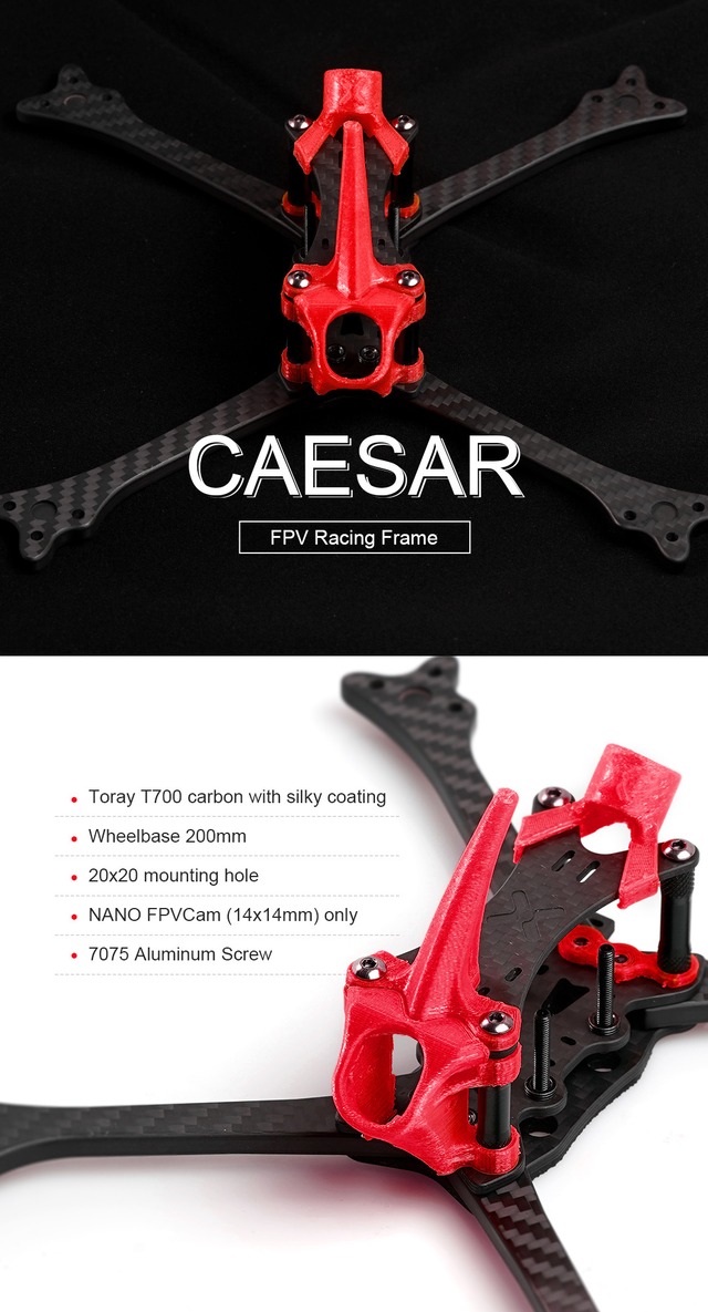 FOXEER FPV RACING CAESAR Frame Kit | FPVドローンショップ Cave RTA オンラインストア