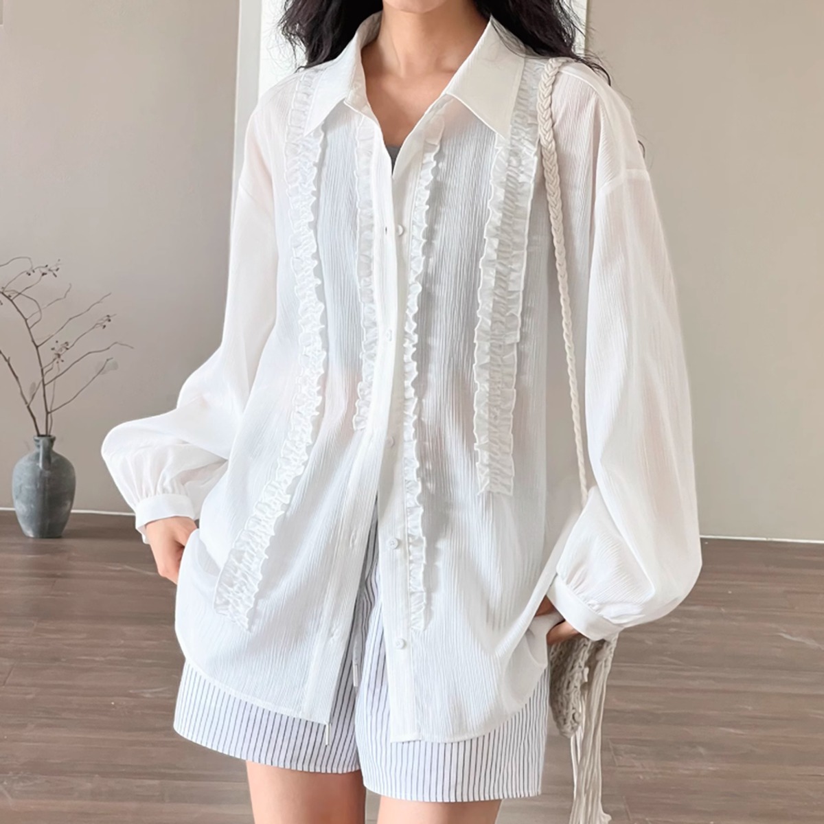 French Frills Blouse KRE2227 | KRE