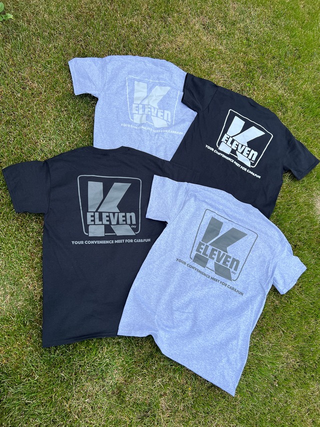 Kday!!ELEVEN ロゴTシャツ ブラックxライトグレープリント | Kday!! Sendai official store