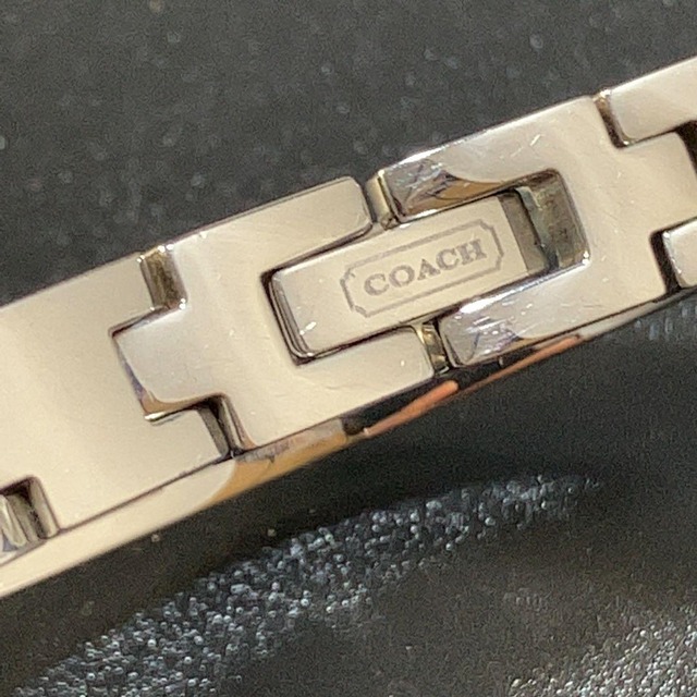 ★美麗★憧れブランド COACH コーチ レディース 女性用腕時計 CA.25.7.14.0368 クォーツ スクエア 稼働 中古 動作良好 ...