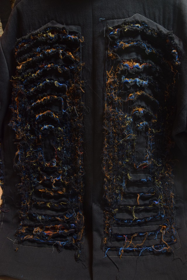 Slash scale stitch jacket | YOOWN