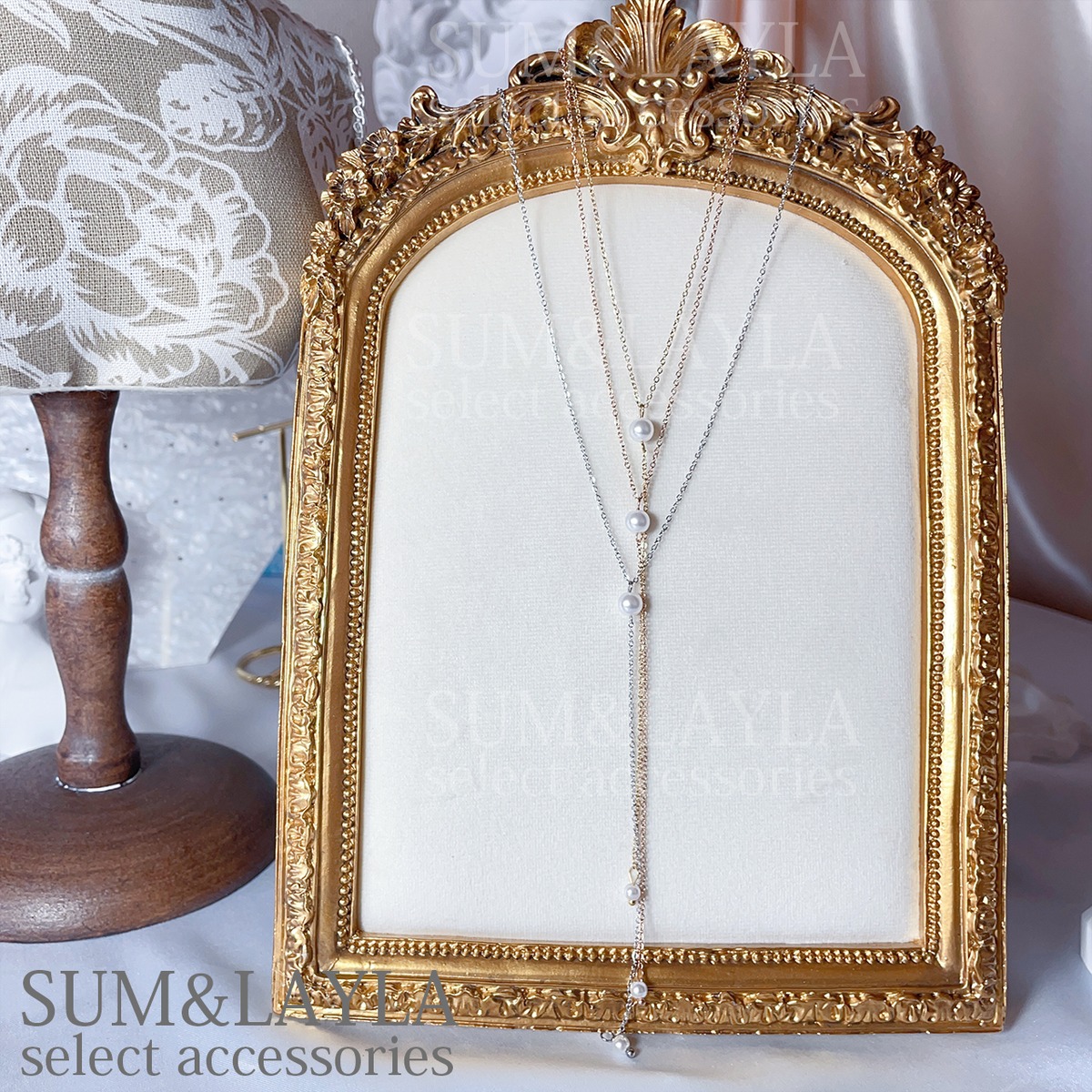 Yスタイル パール ネックレス 316L サージカルステンレス 金属アレルギー対応 医療用 金アレ ロングチェーン パールロングネックレス #1014 | SUM&LAYLA SELECT ...