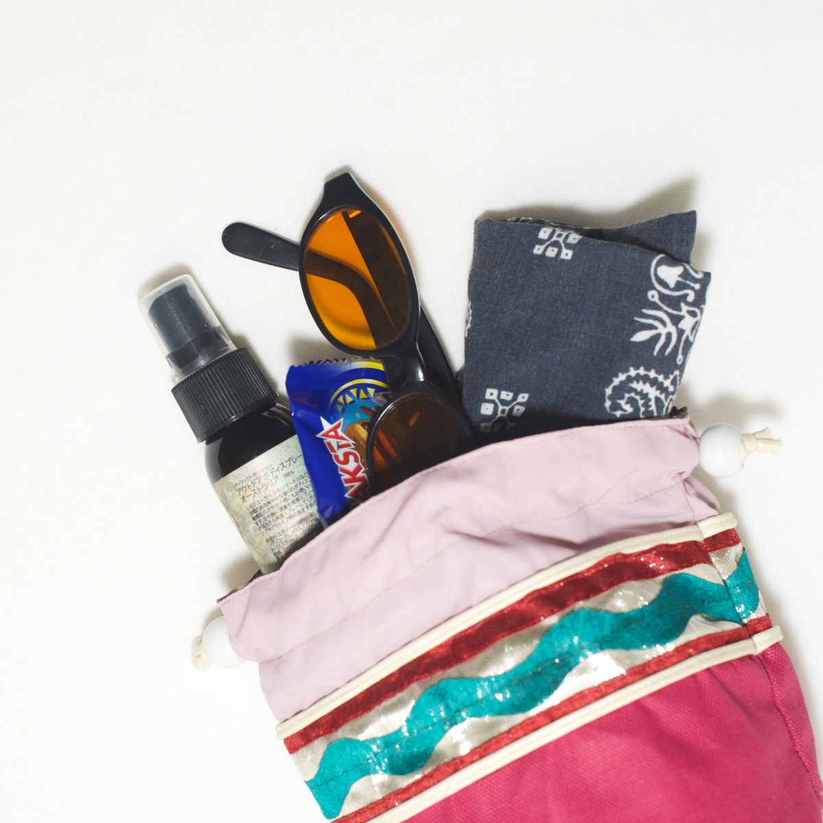 kikim 巾着ポーチ kunekune pink | kikim