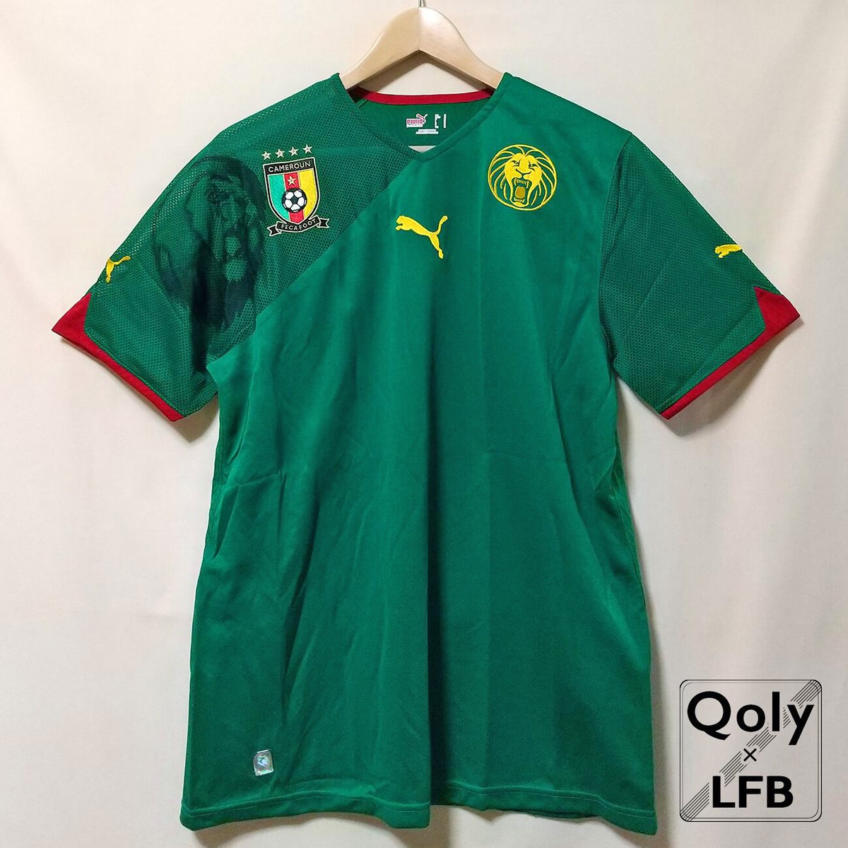 カメルーン代表 2010 Puma ホーム半袖 ユニフォーム（インポートM） | Qoly × LFB Vintage
