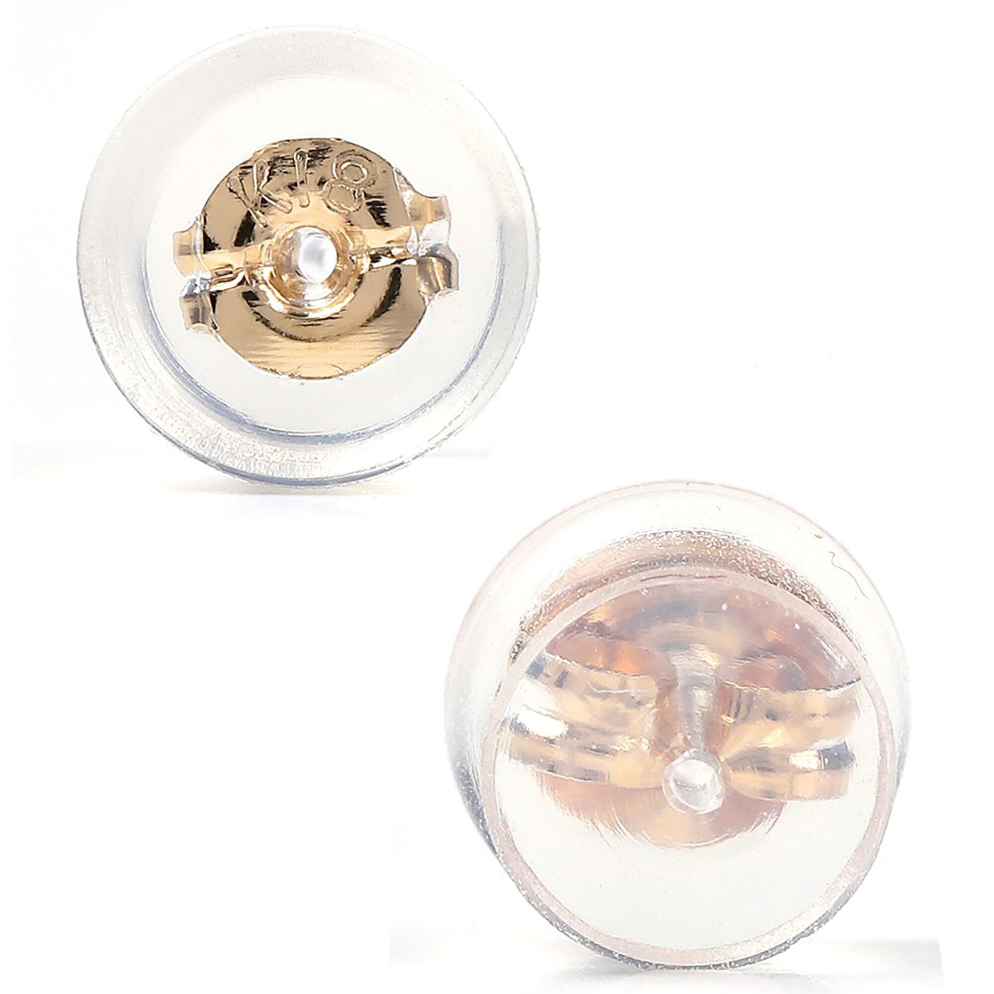 PLUSTER ピアス キャッチ シリコン (フィット K18 イエローゴールド) ダブルロック 落ちない 1ペア 2個セット レディース メンズ 取れない 誕生日 ギフト プレゼント 女性 ...