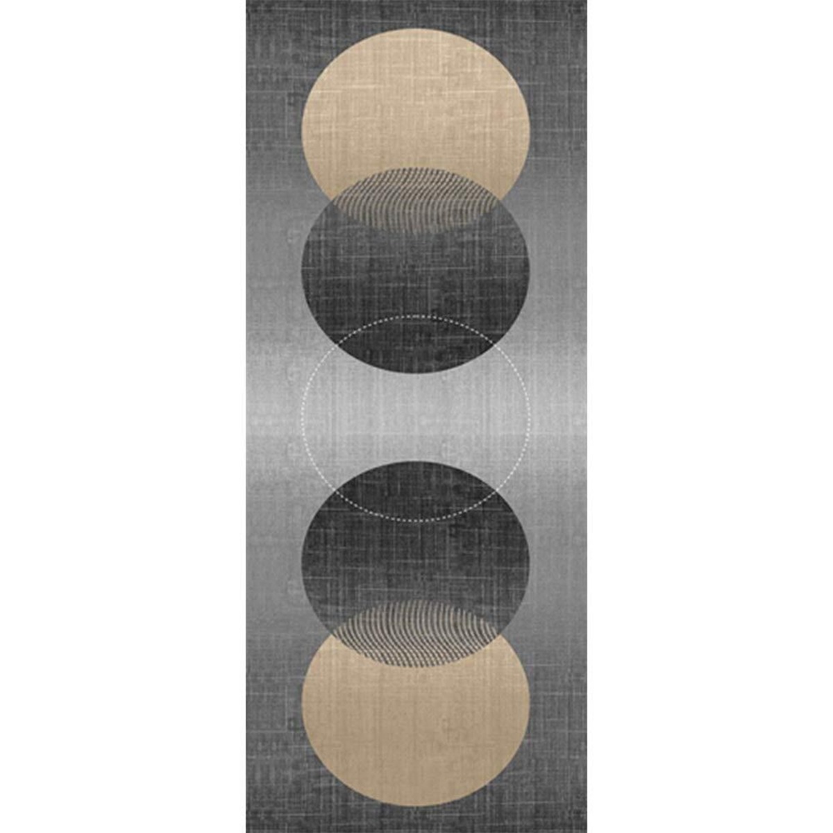 アーリエ(Arie) タペストリー のれん 壁掛け 壁飾り オシャレ インテリア コーディネート お部屋のアクセント 和風 五円相 ブラック 約42cm×120cm 747125 | loop0707