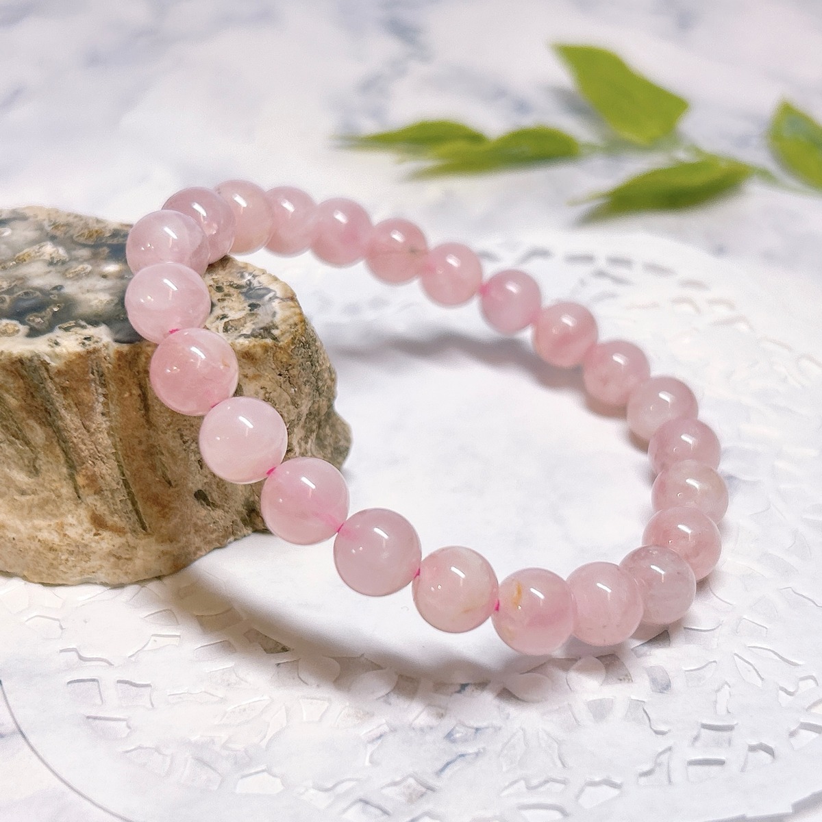 【E14995】ディープローズクォーツ 8㎜ ブレスレッピンク 濃いピンク マダガスカル パワーストーン Deep Rose Quartz ...