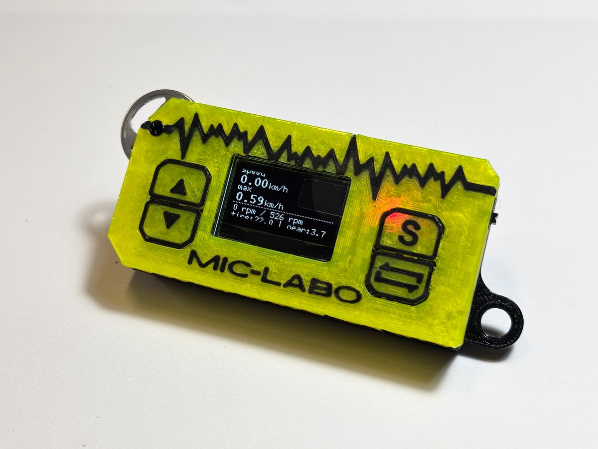 【yellow黄】speed freak micLabo ︎edm ミニ四駆用小型速度チェッカー | edm