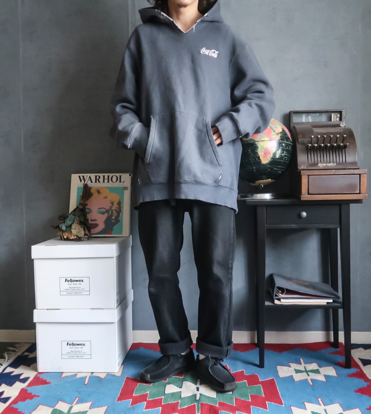 1990's~ Coca-Cola reverseweave type sweat parka | cou cou used select shop