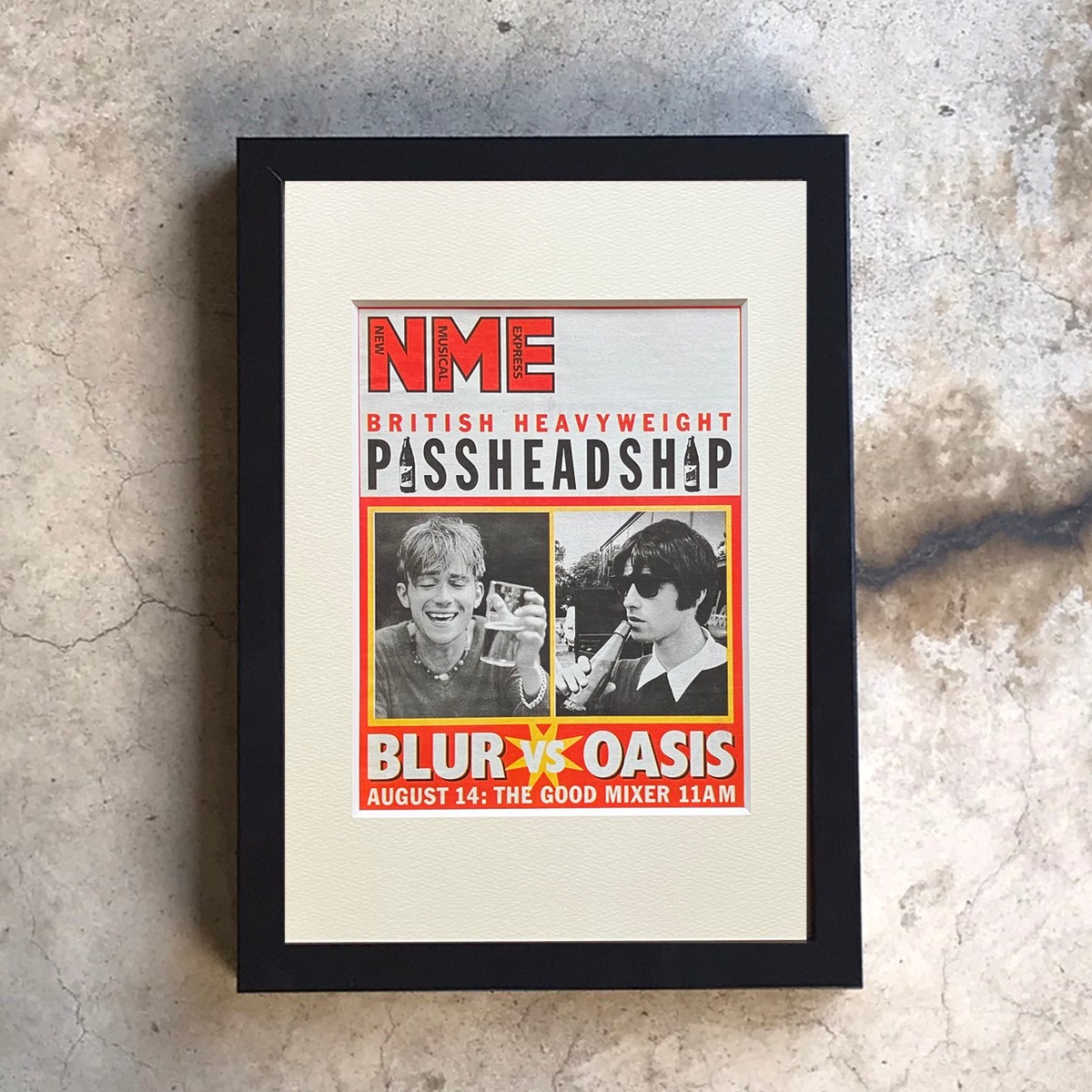 1995/Blur vs Oasis/ A4額付き | woodmarquee