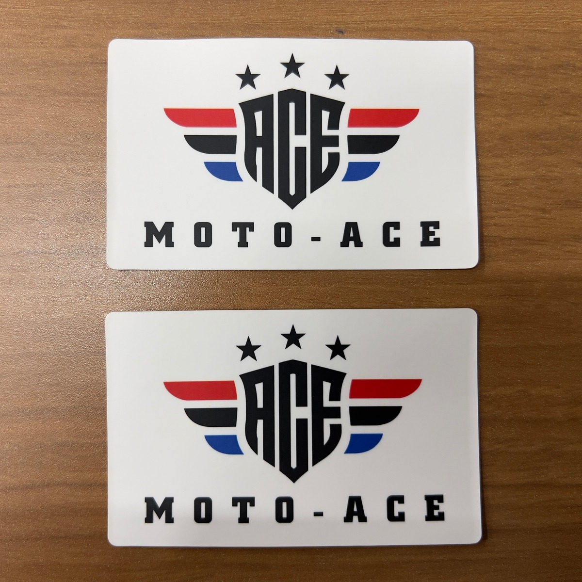 MOTO-ACE ステッカー白 2枚組 | MOTO-ACE Store