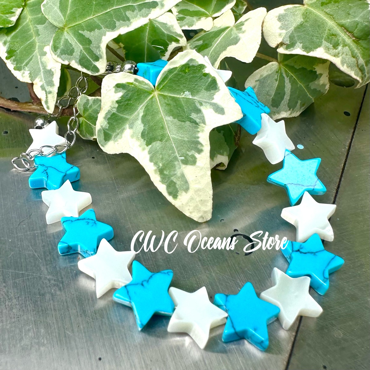 ★新作★Turquoise and Shell Star bracelet | CWC Oceans Store