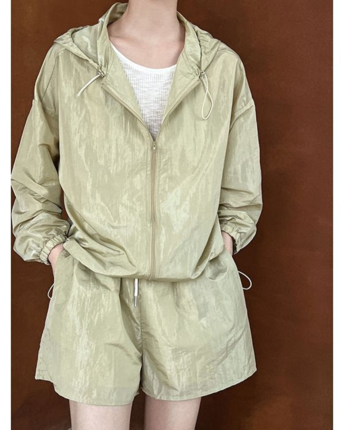 2piece Drawstring Blouson+Short Pants | Leonie