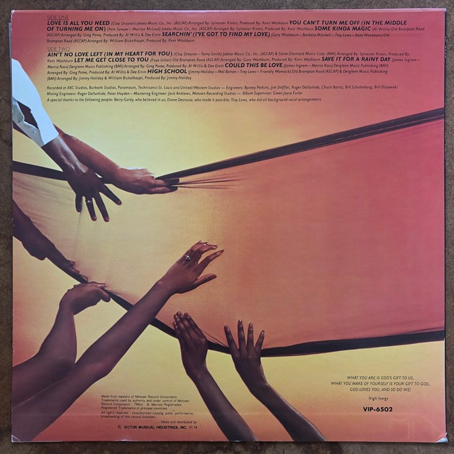 HIGH INERGY/TURNIN' ON | KNOW YOUR RIGHTS RECORDS