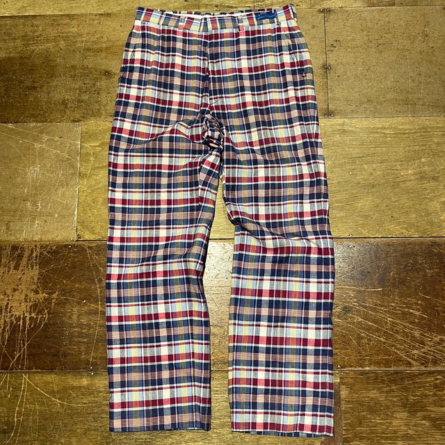 ~90s PENDLETON Madras Check Slacks | DESERTSNOW