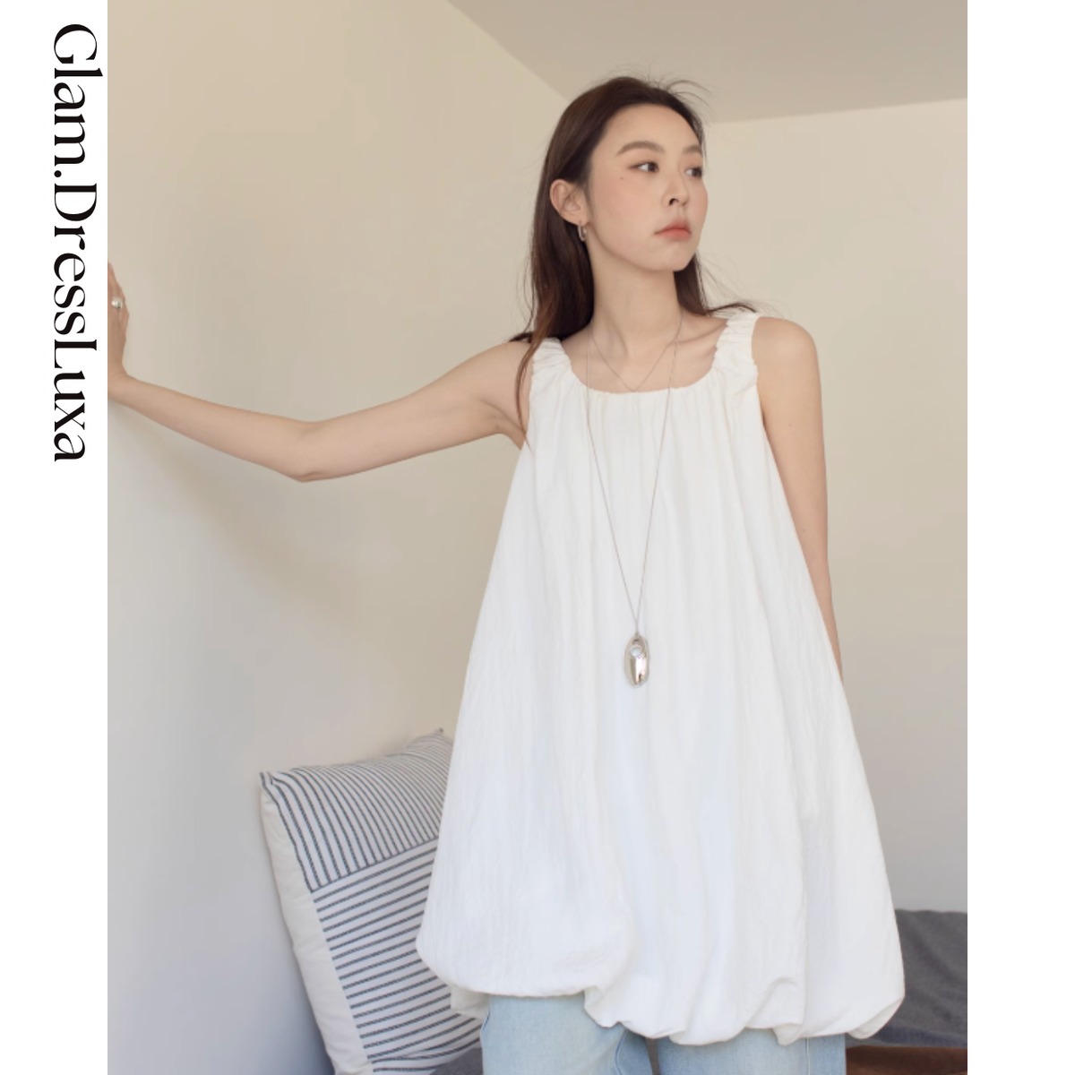 バルーン キャミチュニック/2color_T1370 | Glam.DressLuxa