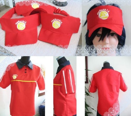 DK2364 はたらく魔王さま!真奥 貞夫（まおう さだお）/ サタン・ジャコブ マグロナルドはたらく服　 コスプレ オーダーメイドも対応可能 K2364 はたらく魔王さま!真奥 貞夫（まおう さだお）/ サタン