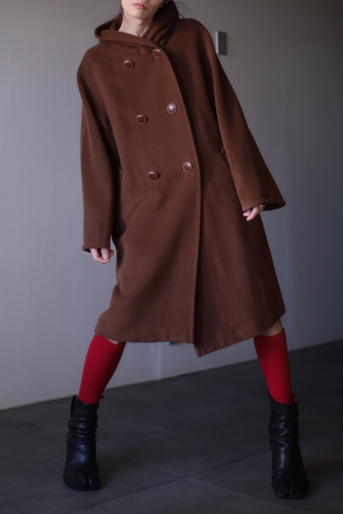 1990s MARINA RINALDI by Max Mara double breasted hooded design virgin ...