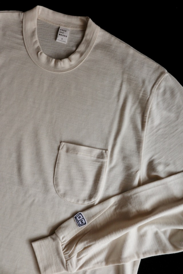 ENDS and MEANS / Merino Wool Pocket L/S Tee | iremono