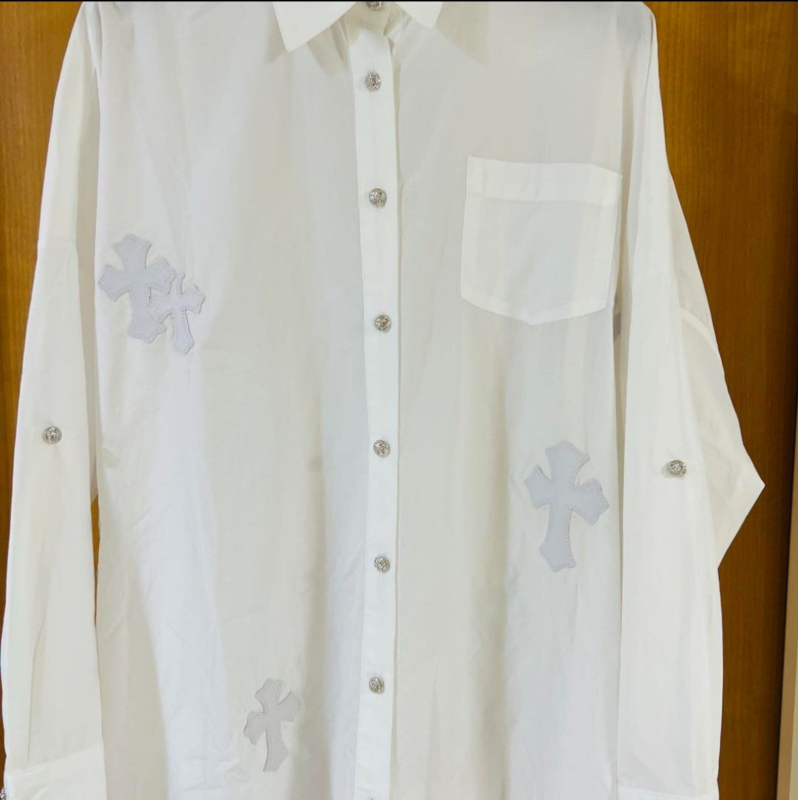 CHROME HEARTS クロムハーツ マハルキタ S ホワイト シャツ CHROME HEARTS クロムハーツ マハルキタ S ホワイト シャツ