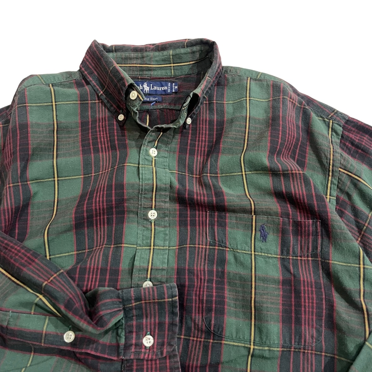 size:M【 Ralph Lauren The Big Shirt 】ラルフローレン ラルフ ビッグシャツ ラルフシャツ チェック柄 ボタン ...