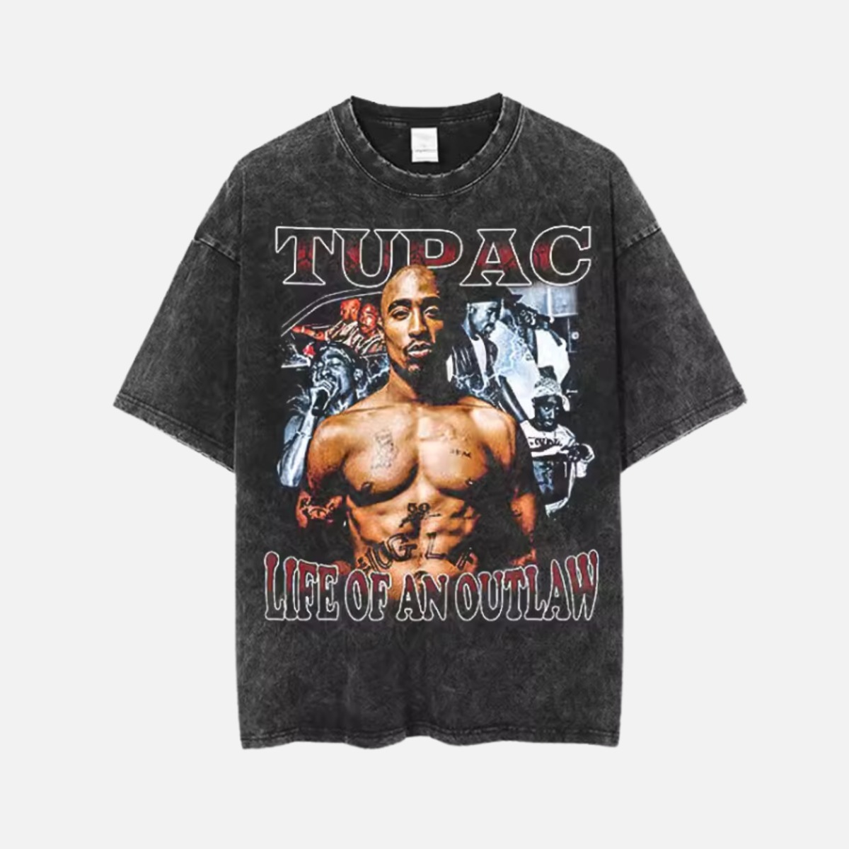 【FLEX0840】2Pac(TUPAC) Vintage Finished Tee | FLEX MADE | フレックスメイド