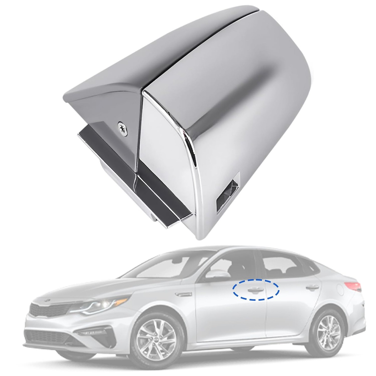 Gleemax 82652-D4030ドアハンドルキャップカバー2016 2017 2018 2018 2019 2020 Kia ...