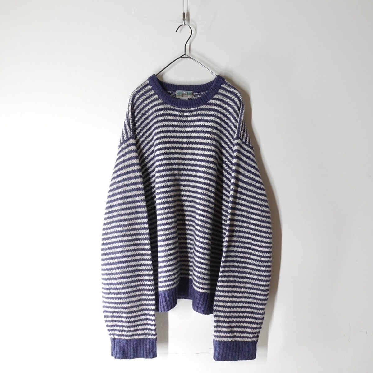 90s EMS border pattern wool knit | no bad