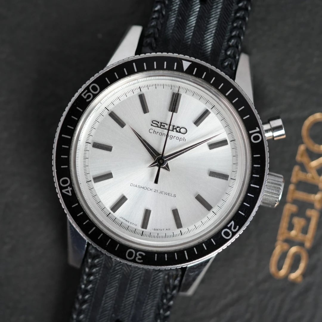 NOS【SEIKO／セイコー】Monopusher Chronograph／ワンプッシュクロノグラフ／デッドストック／5719-8980 ...