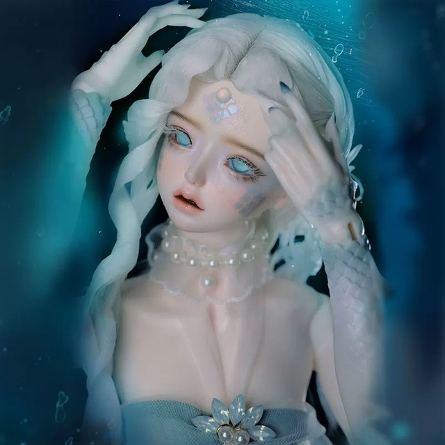 hera フルセット！60cm！正規品 ドール マーメイド 人魚 球体関節人形 SD DD 1/3 bjd 3分 ウィッグ 衣装 洋服 服 靴 ...