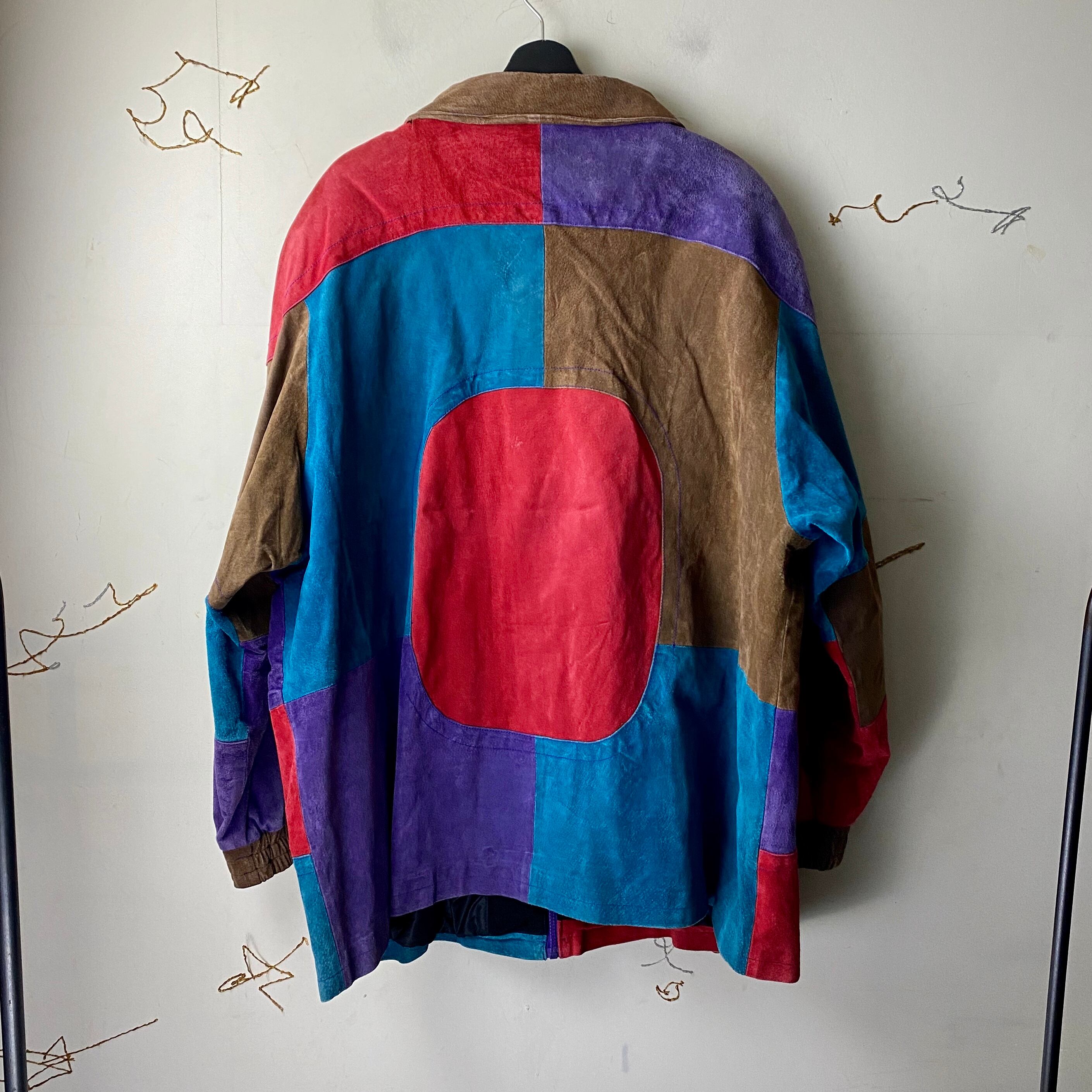 old multicolor patchwork suede jacket | NOIR ONLINE