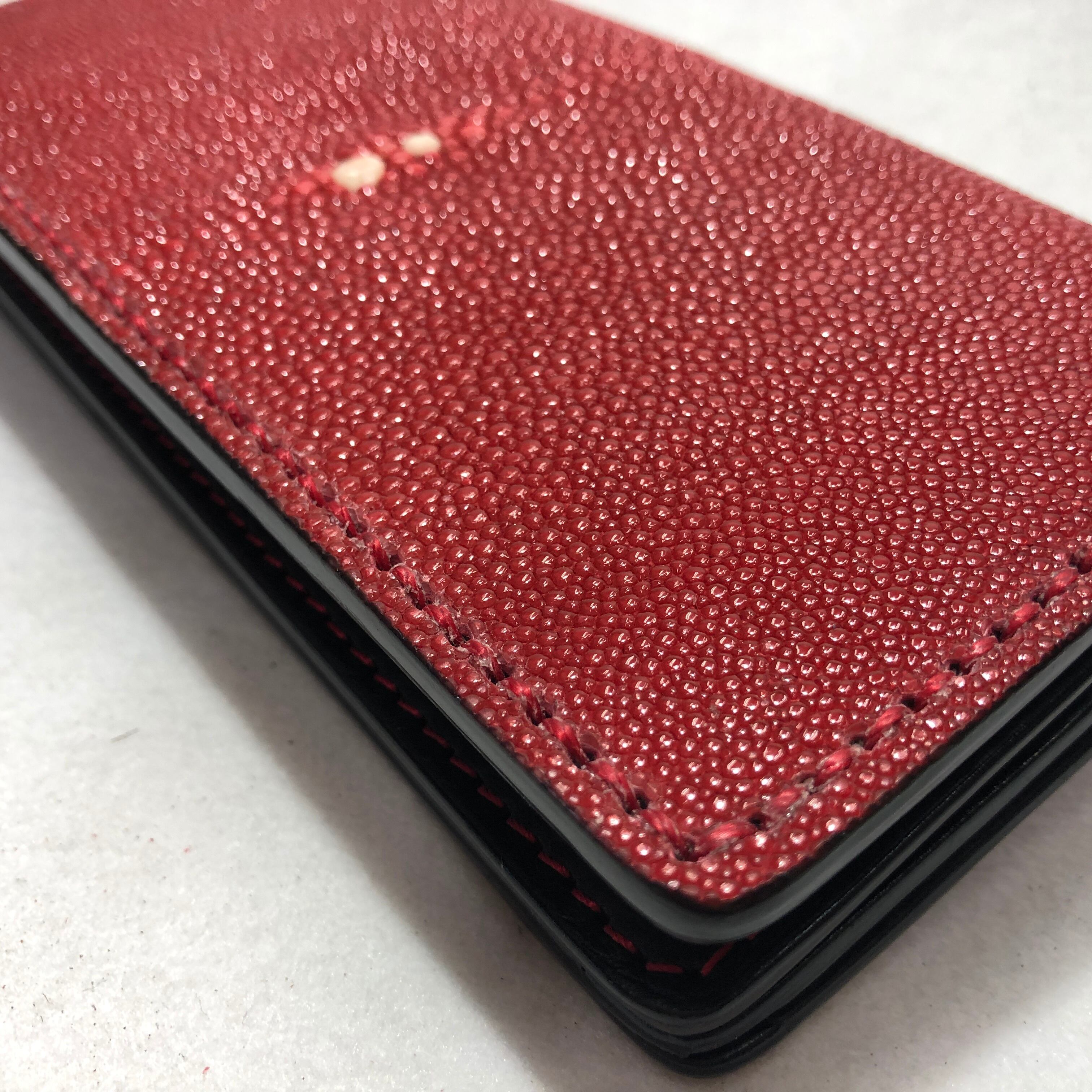 ST13 スティングレイ(ガルーシャ)エイ革長財布 レッド | Dolce ST13 スティングレイ(ガルーシャ)エイ革長財布 レッド | Dolce
