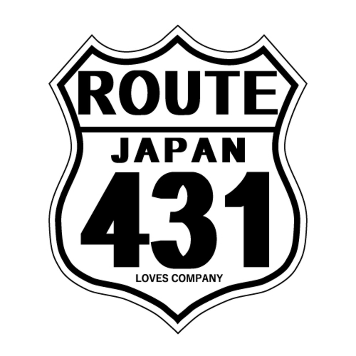 国道標識USタイプ（ROUTE）ステッカー 431号線（ホワイト） | LOVES COMPANY SHOP