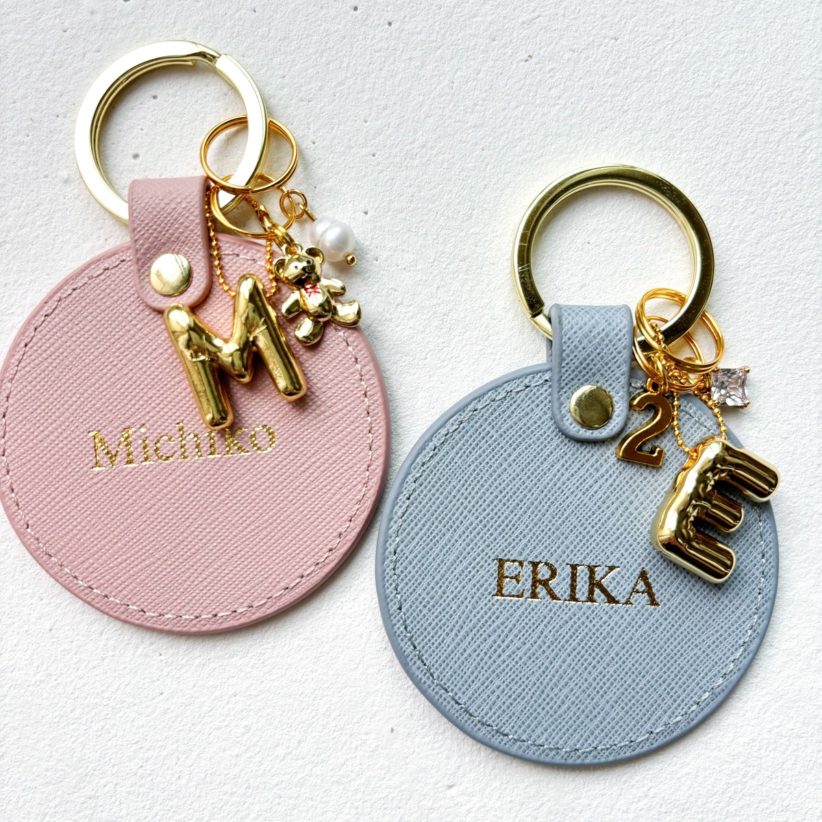 CIRCLE KEY RING （バルーンみたいなイニシャルチャーム付き） | F THE CAMPUS