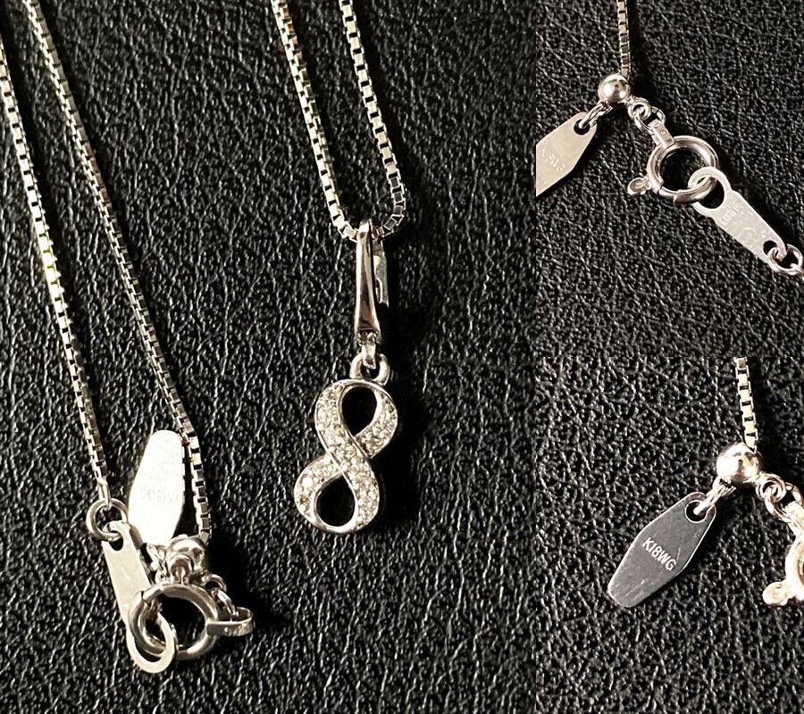 NOMBRE ノンブル ナンバー 8 K18 WG 0.05ct ダイヤモンド ネックレス ペンダント ゆきざき | brand cross tokyo