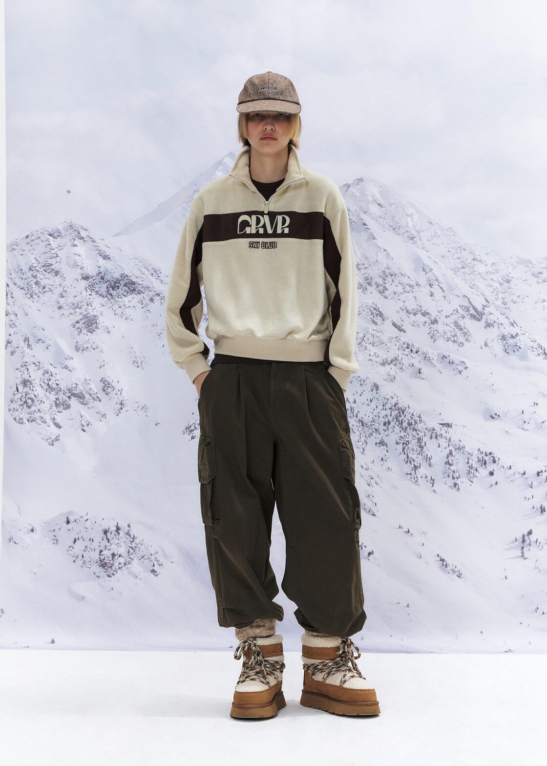 [GROVE] SLOPPY HALF ZIP-UP SWEATSHIRT [3COLOR] 正規品 韓国ブランド 韓国ファッション 韓国代行 ...