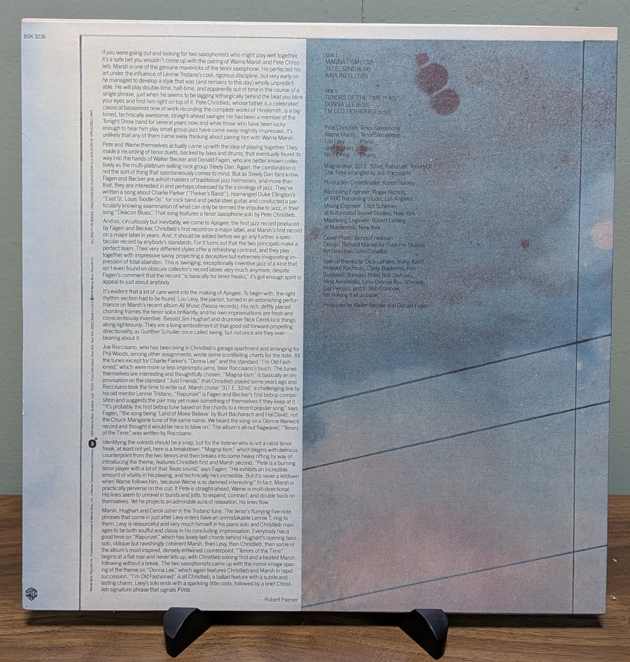 Pete Christlieb - Warne Marsh Quintet / Apogee | Boogie Records