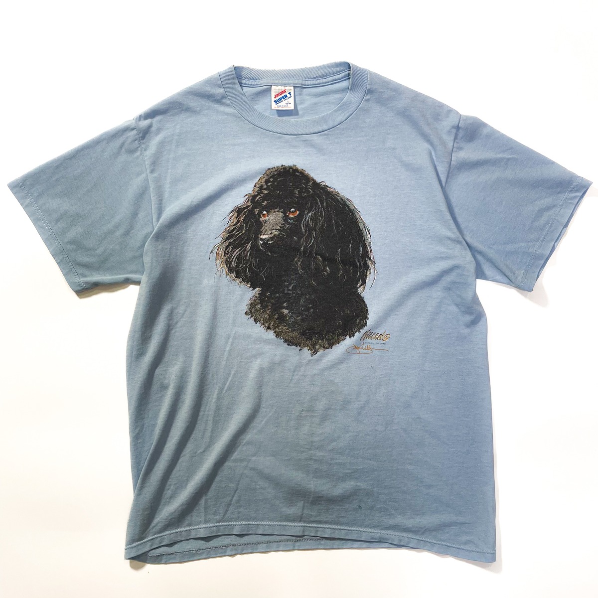 1990s " Poodle " cotton poly printed t-shirts . made in usa . size ...