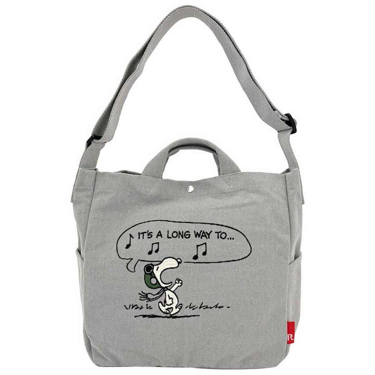 2024新作 スヌーピーバッグ ROOTOTE MEDIUM IP.MED.2way PEANUTS 8386 ルートート スヌーピー IP.ミディアム.2way.ピーナッツ-9L グレー | CDF