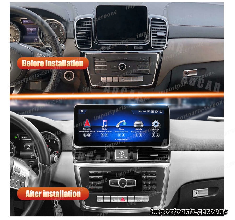 12.3インチ メルセデス・ベンツ ML GL GLS GLE 2012-2019 テスラスタイルアンドロイドナビ アンドロイド11 6G 128GB -AUC-1066 ...