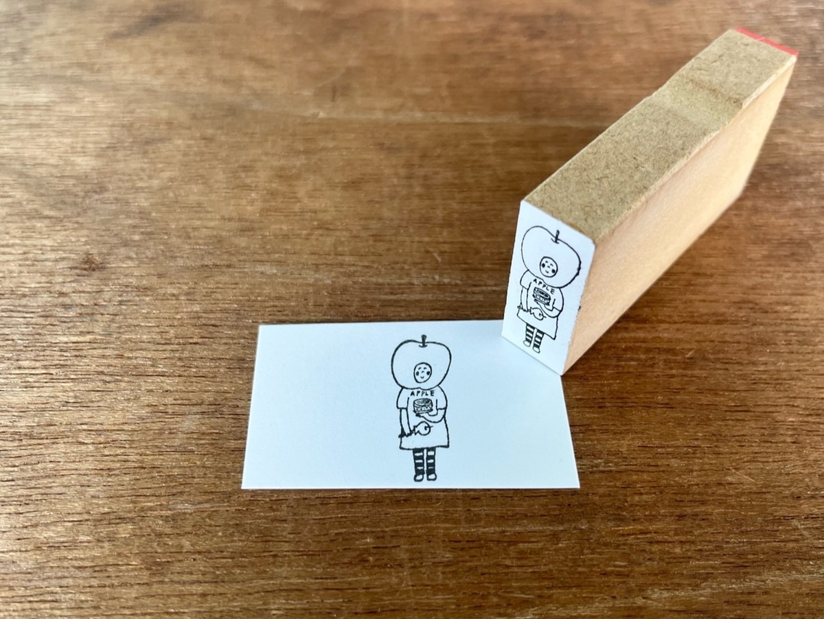 はんこ『よこじまさん りんご』 | AZUNKO SHOP
