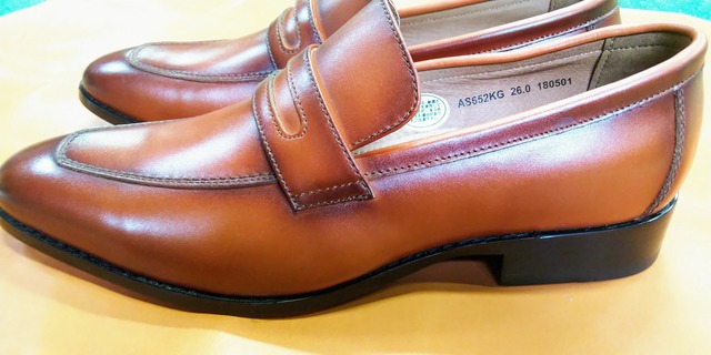 AS1652 レザーソール マッケイ製法 ローファー LBR | コージ製靴