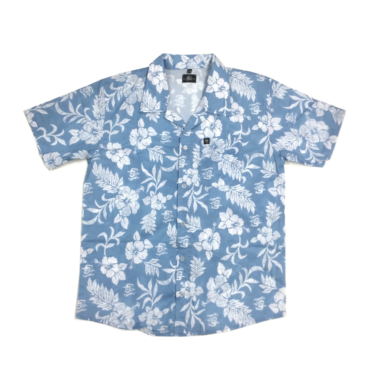 HARD LUCK - HL ALOHA BUTTON UP SHIRT (Light Blue) | scar store