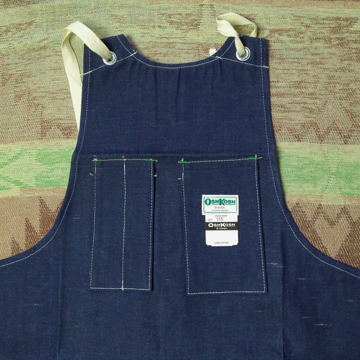 60s～ OSHKOSH B'GOSH Denim Work Apron DEAD-STOCK | Wonder Wear ヴィンテージ古着 ...